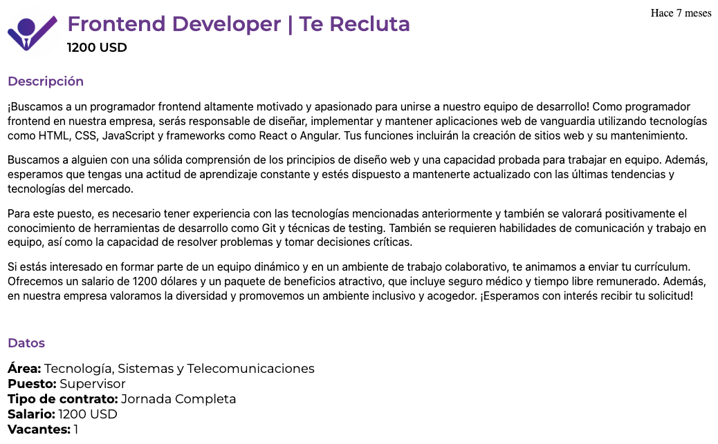 Como escribir una buena descripción de trabajo para atraer mejores candidatos - Te Recluta